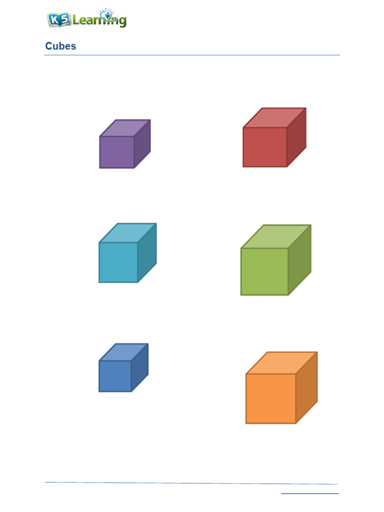 Grade 5 Geometry: Identifying Cubes | PDF