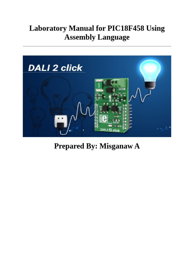 Embedded System Pic Lab Manual Using Assembly Language 2 | PDF ...