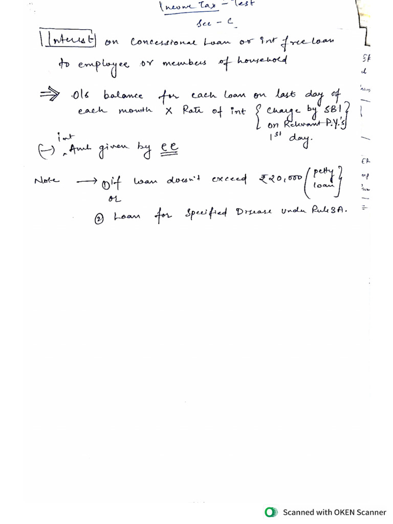 Income Tax Notes Perquisites | PDF