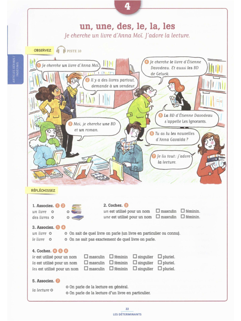 Les Articles Définis Et Indéfinis (Ex) | PDF