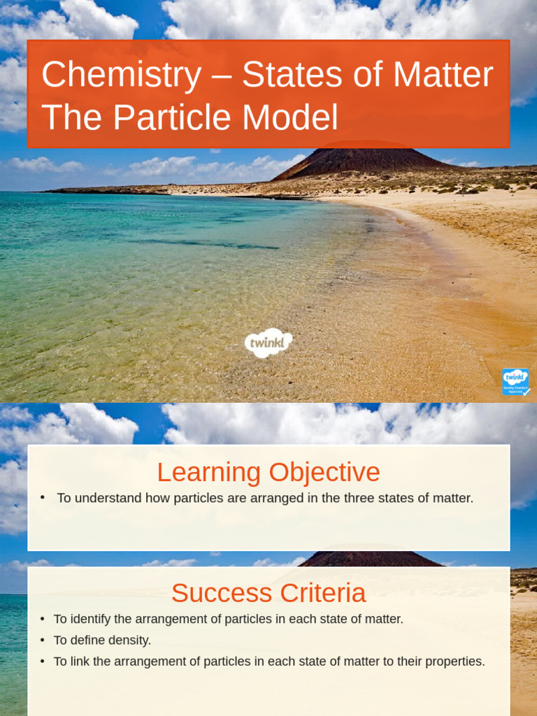 States of Matter Particle Model PowerPoint | PDF | Gases | Matter