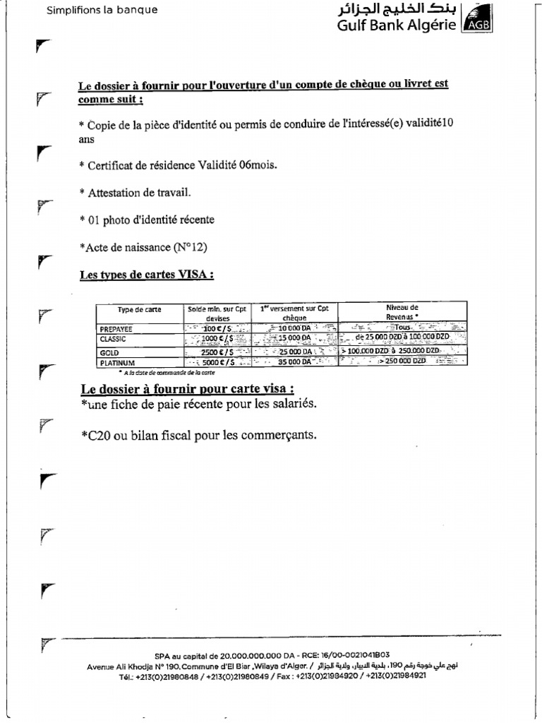 Dossier A Fournir | PDF