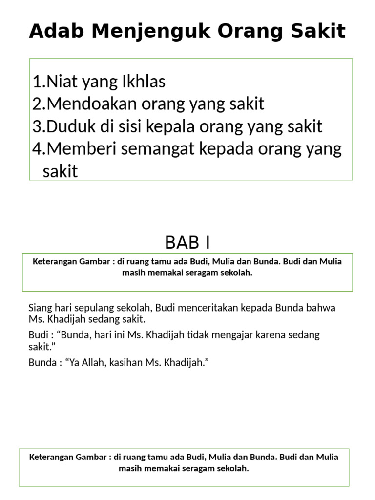 Adab Menjenguk Orang Sakit Revisi | PDF