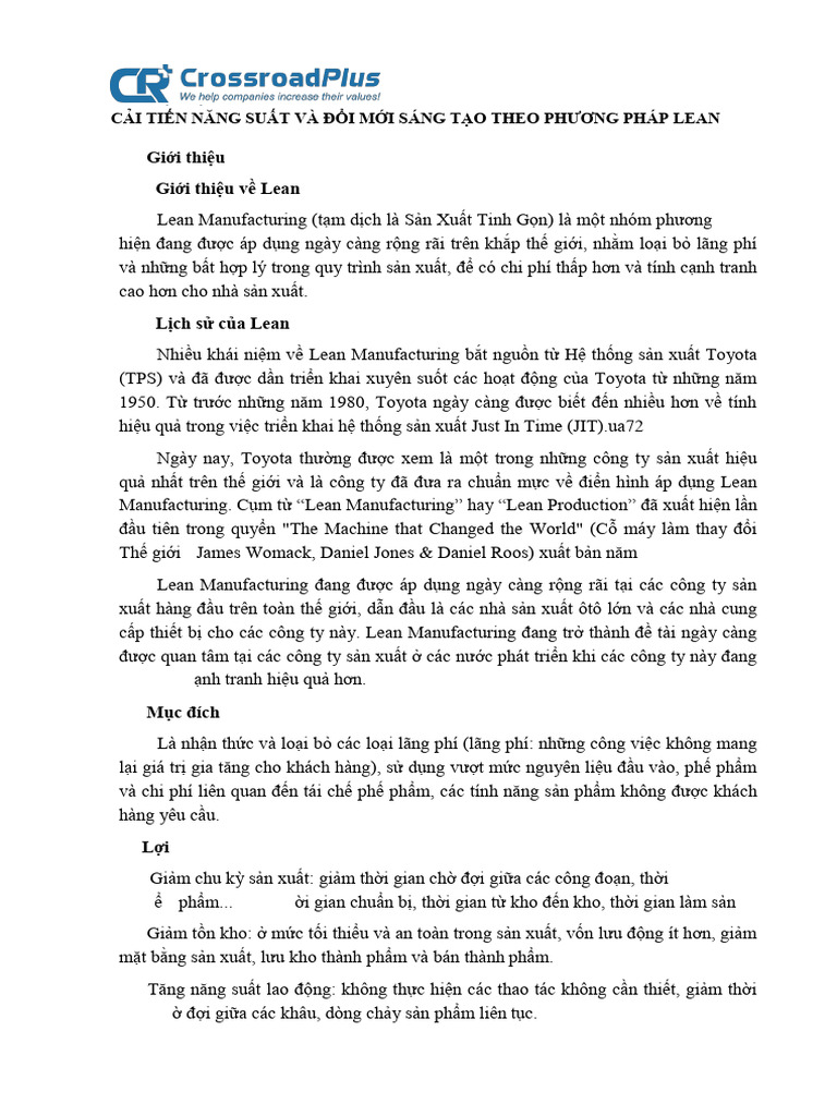 11-Cai Tien Nang Suat Lean TWI (1) | PDF