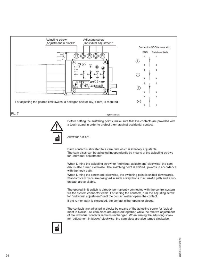 SGG Geared Limit Switch Adjustment Guide | PDF | Power Supply ...