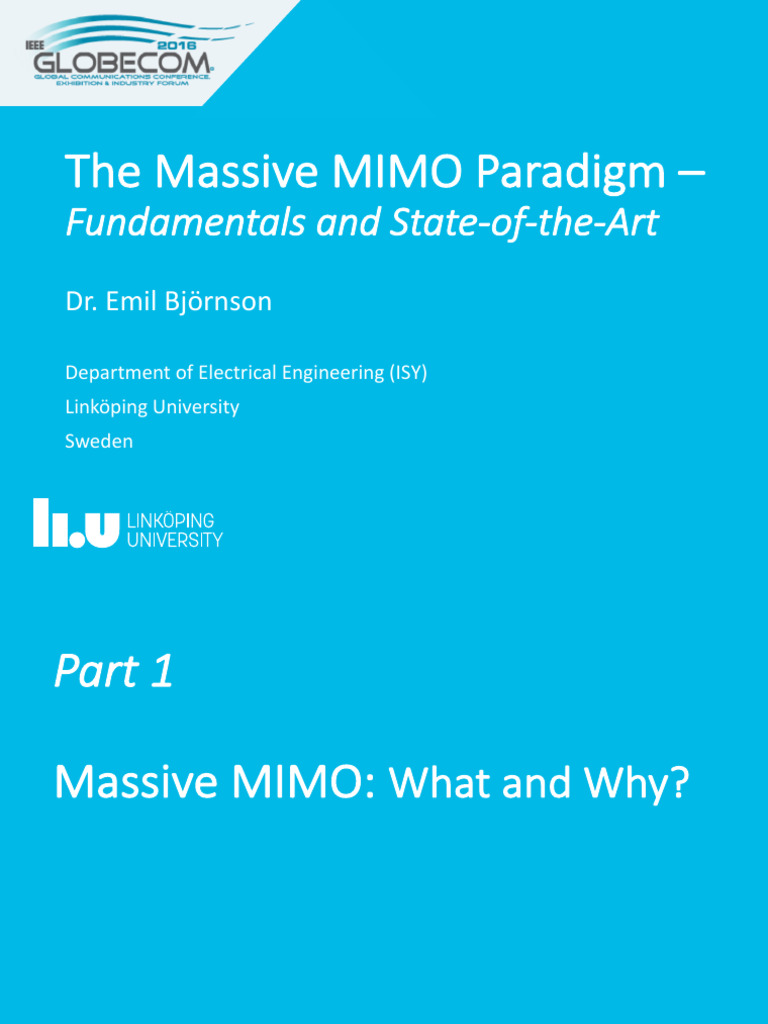 Massive MIMO | PDF | Mimo | Duplex (Telecommunications)