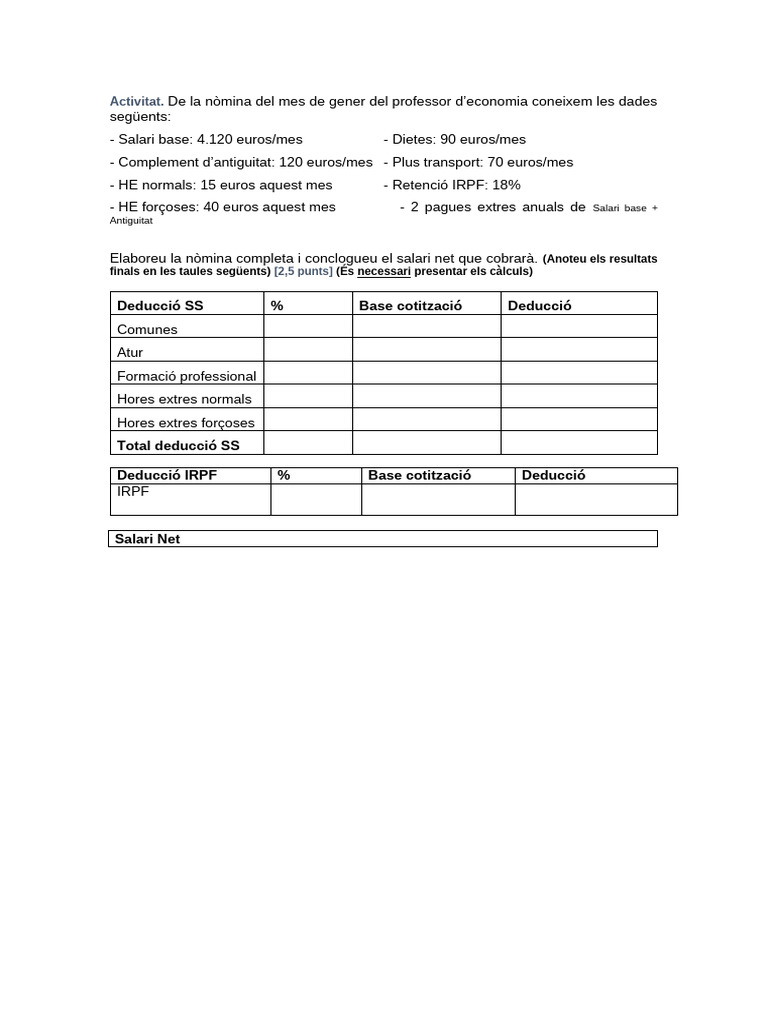 Activitat 4 Nòmines | PDF