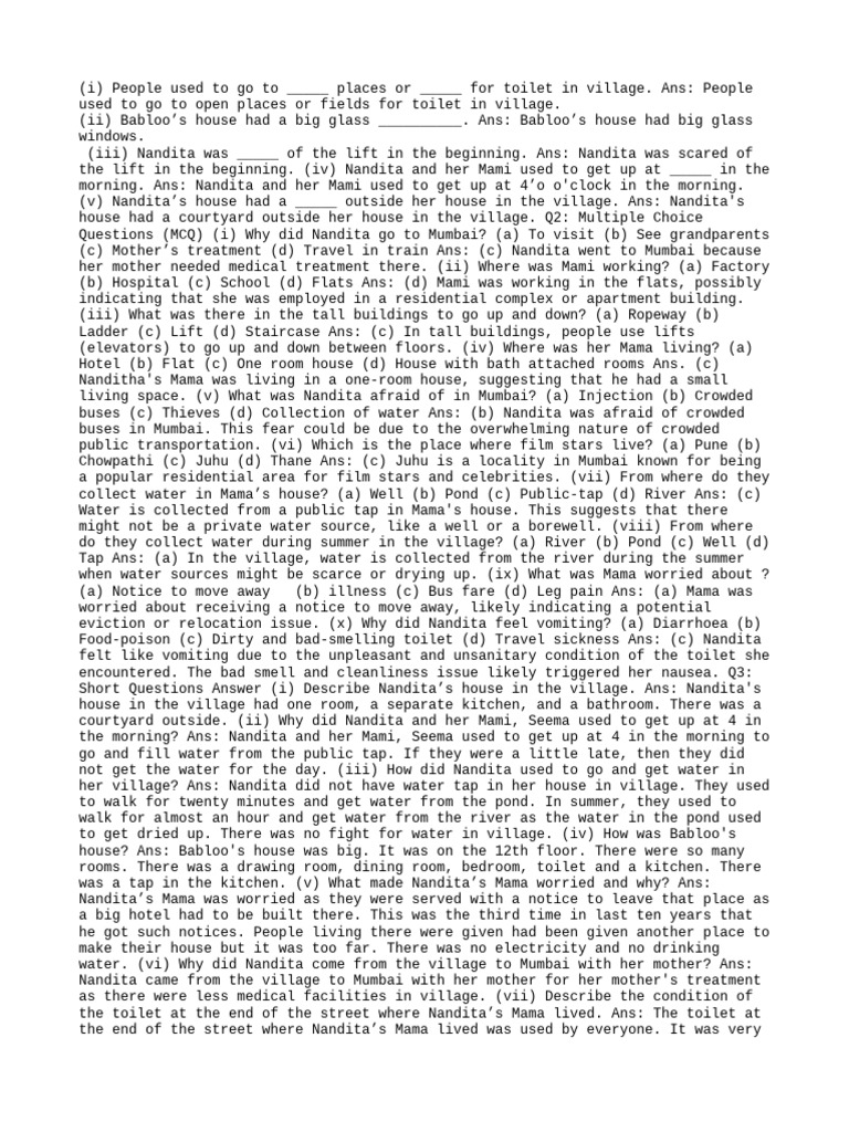 Nanditha in Village | PDF | Elevator