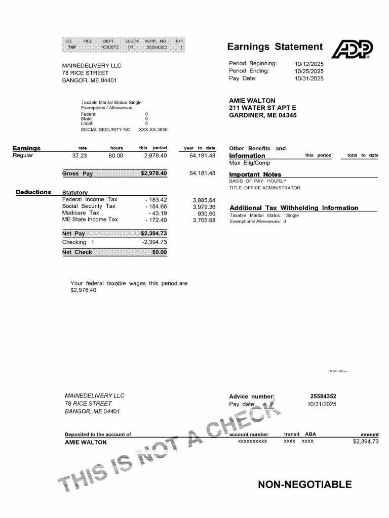 Paystub | PDF