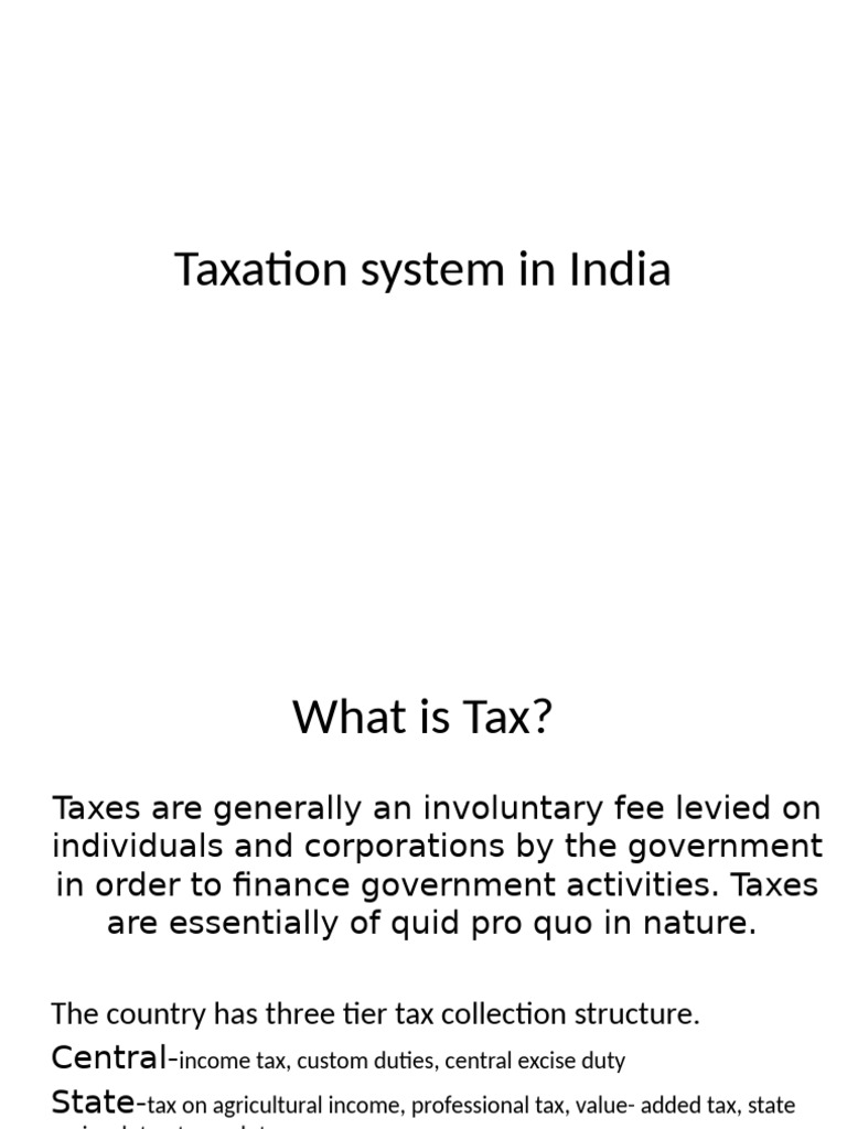 Overview of India's Taxation System | PDF | Taxes | Value Added Tax