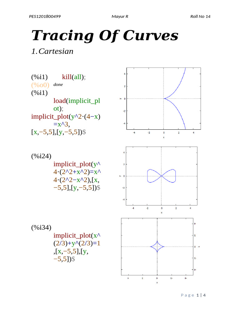 Tracing of Curves | PDF | Analytic Geometry | Differential Geometry