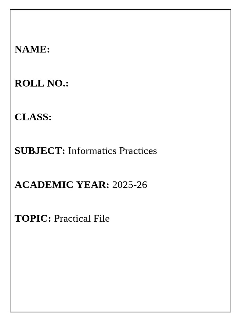 PRACTICAL_File_IP | PDF | Computer Programming | Data Management