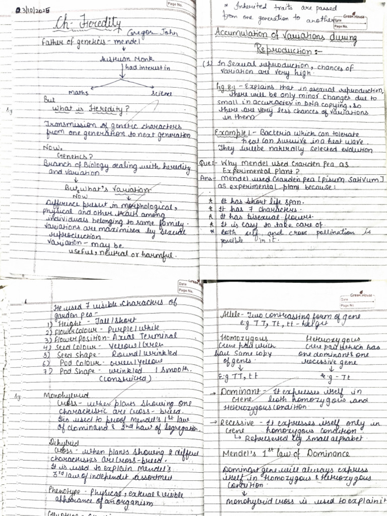 Heredity-Notes 1760614201523 | PDF