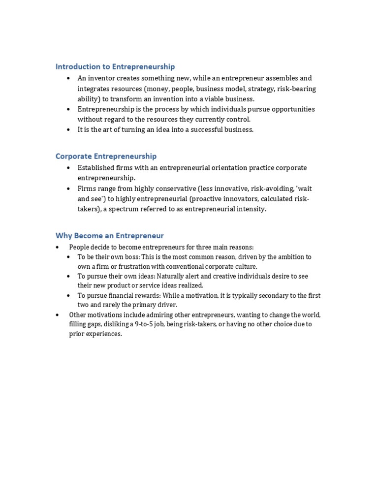 Understanding Entrepreneurship Essentials | PDF | Entrepreneurship ...
