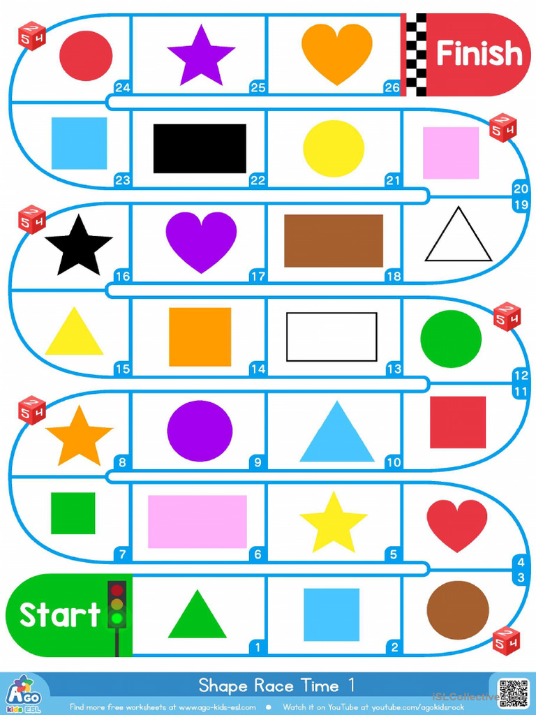 Shapes & Colors Race Time - BINGOBONGO Learning | PDF