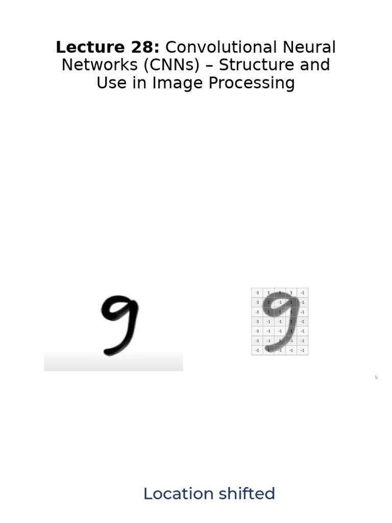 Lecture-28 - Convolutional Neural | PDF | Computer Vision | Learning