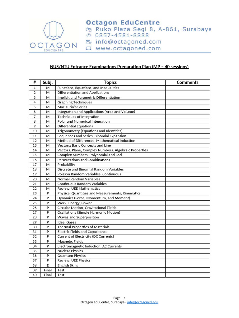 Nus-ntu Lesson Plan (Mp40) | PDF