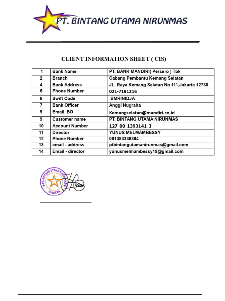 Cis Bank Mandiri PT - Bun 2025 | PDF