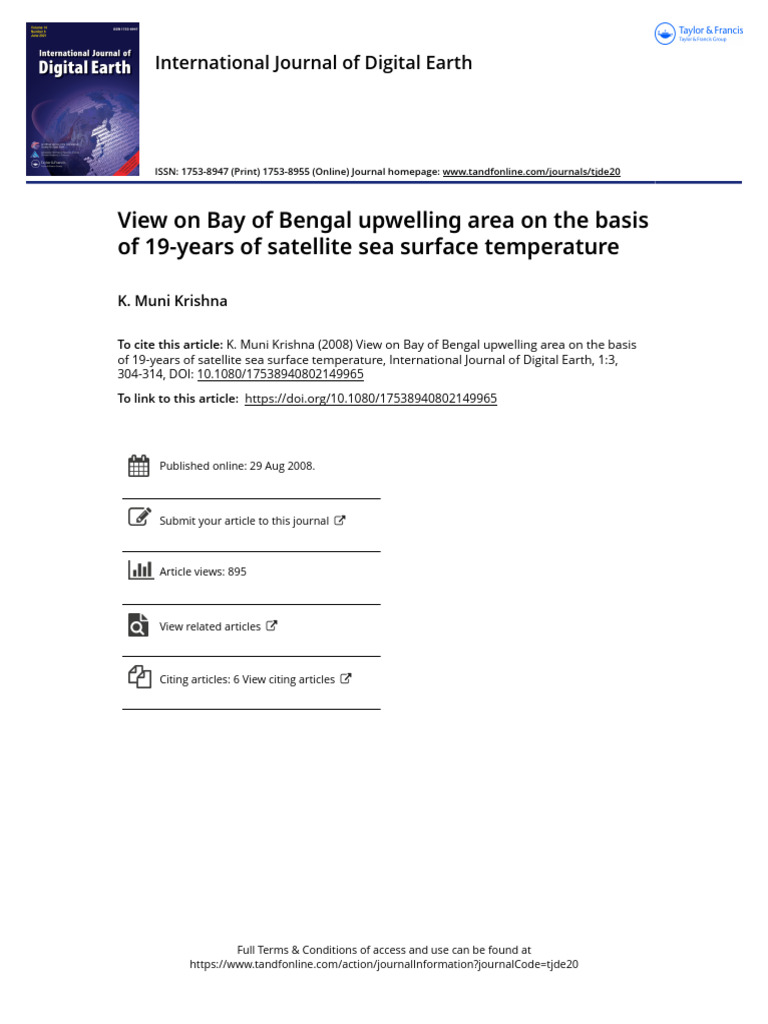 04-View On Bay of Bengal Upwelling Area On The Basis of 19-Years of ...