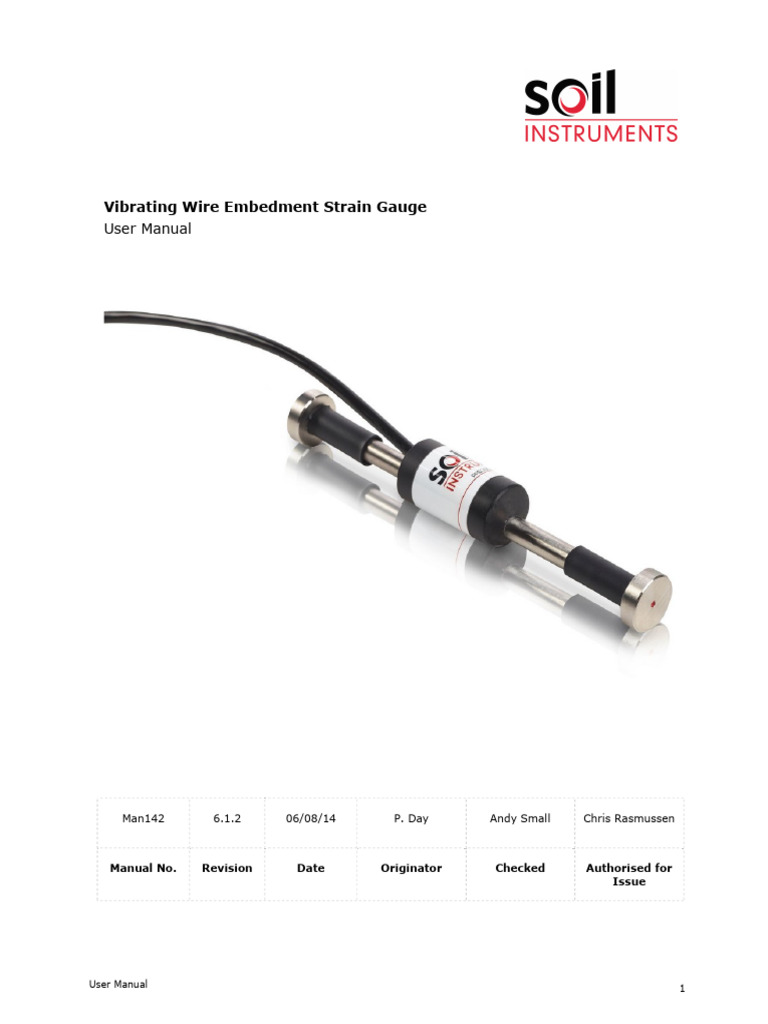 Vibrating Wire Strain Gauge User Manual | PDF | Frequency | Young's Modulus