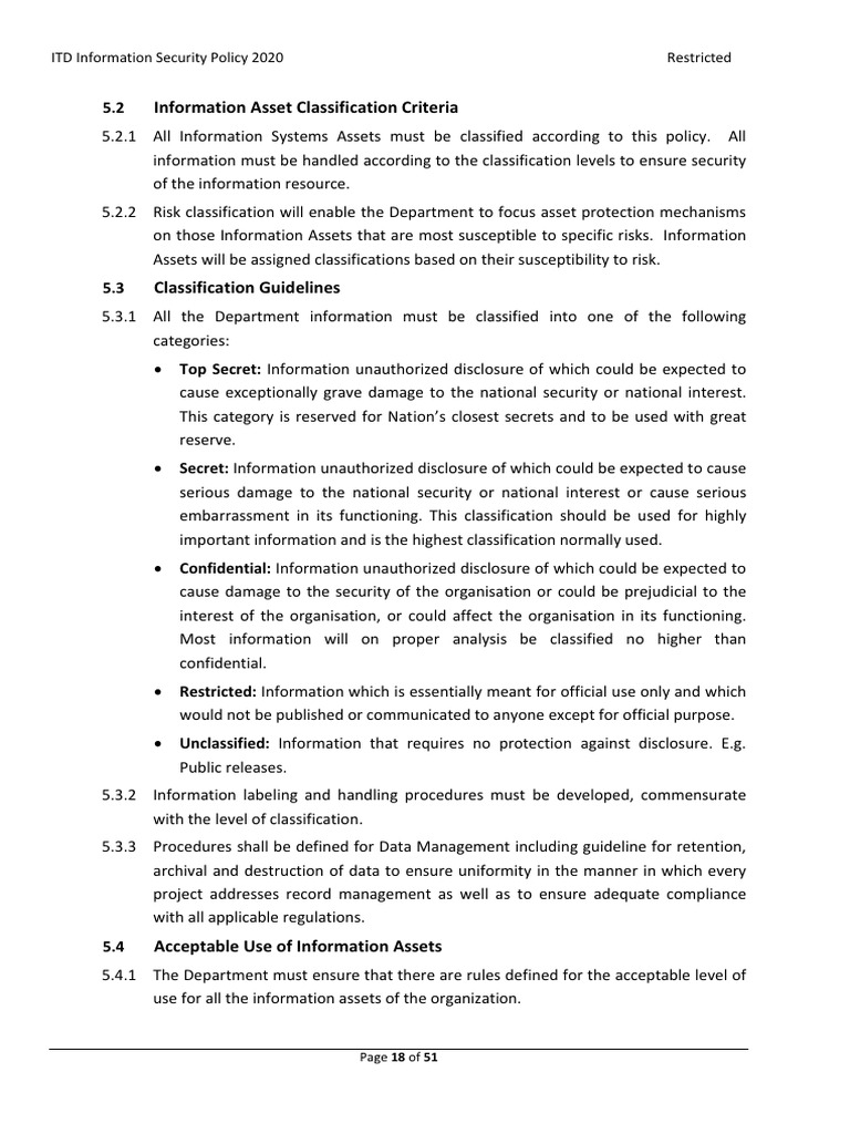 Asset Classification | PDF