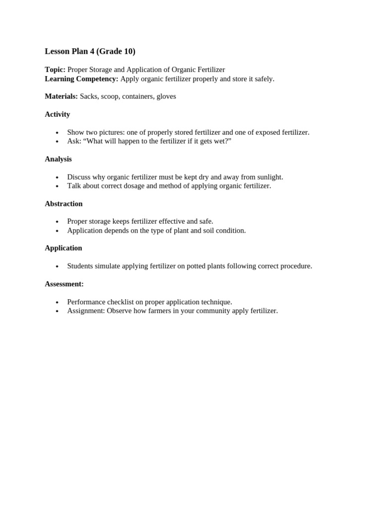 Organic Fertilizer Storage & Application Guide | PDF