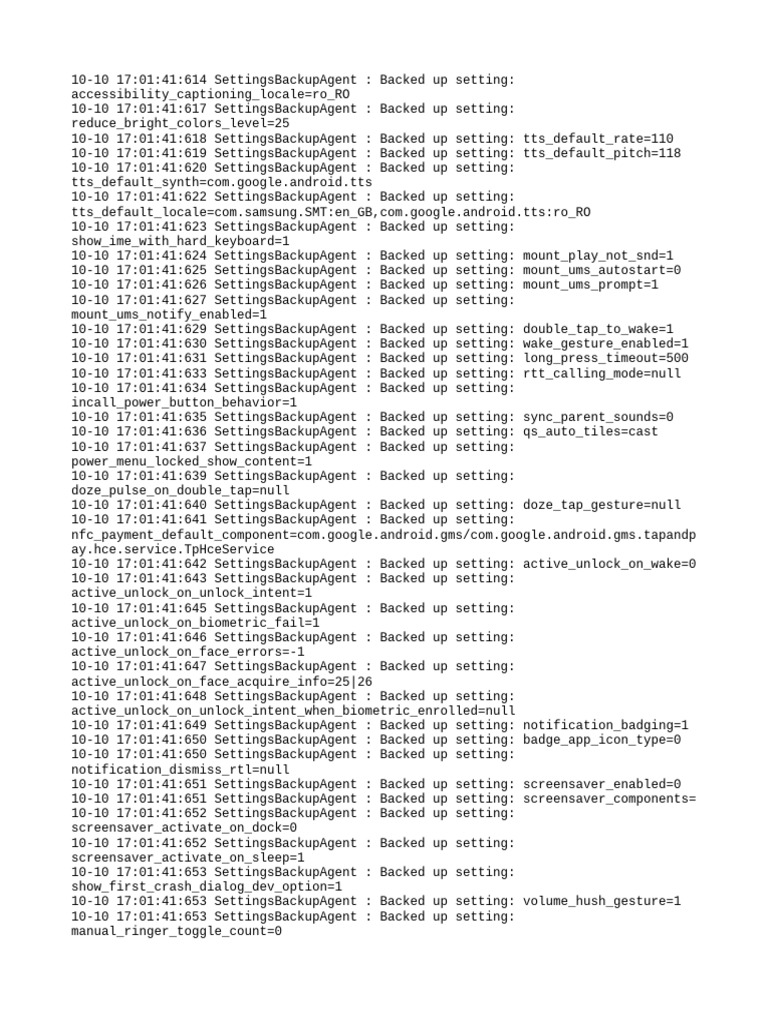 Settings Provider | PDF | Java (Programming Language) | Backup