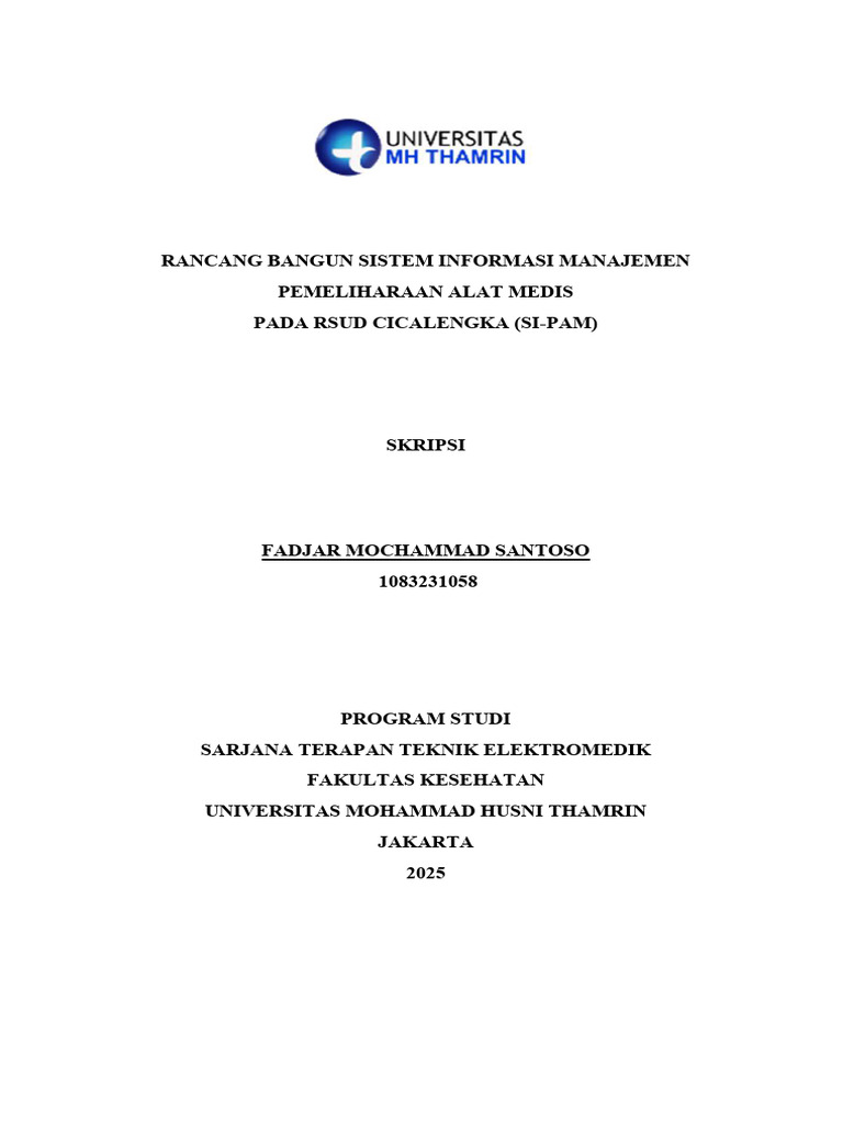 Rancang Bangun Sistem Informasi Alat Medis 1 | PDF