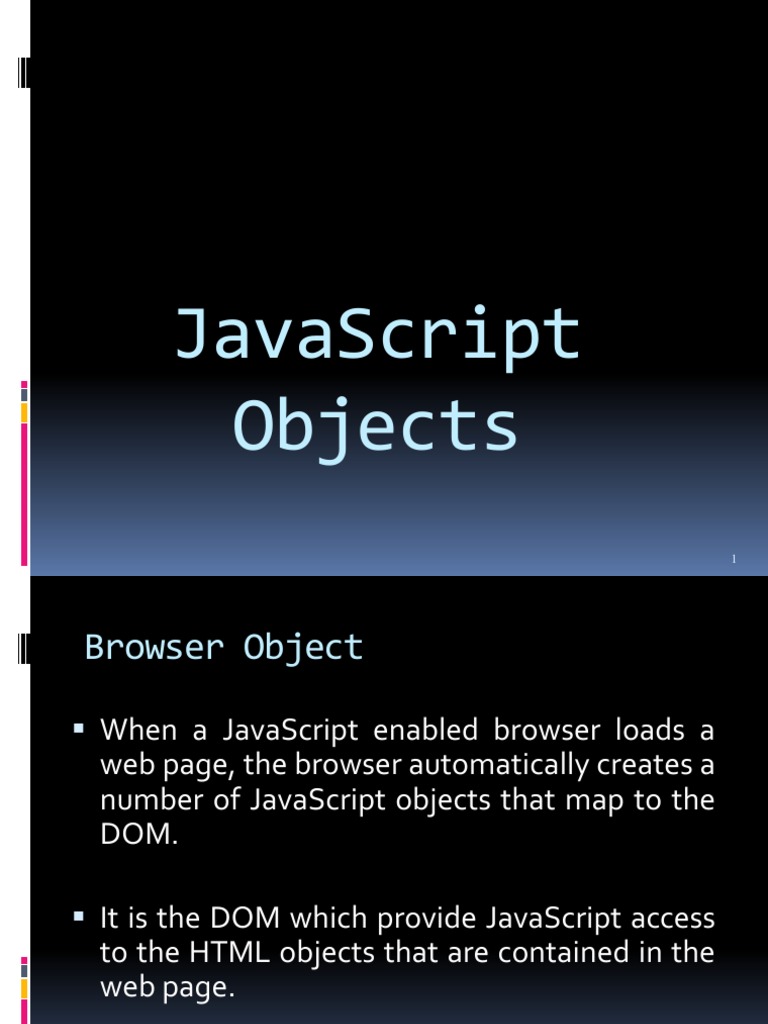 JavaSript Com | Web Browser | Document Object Model