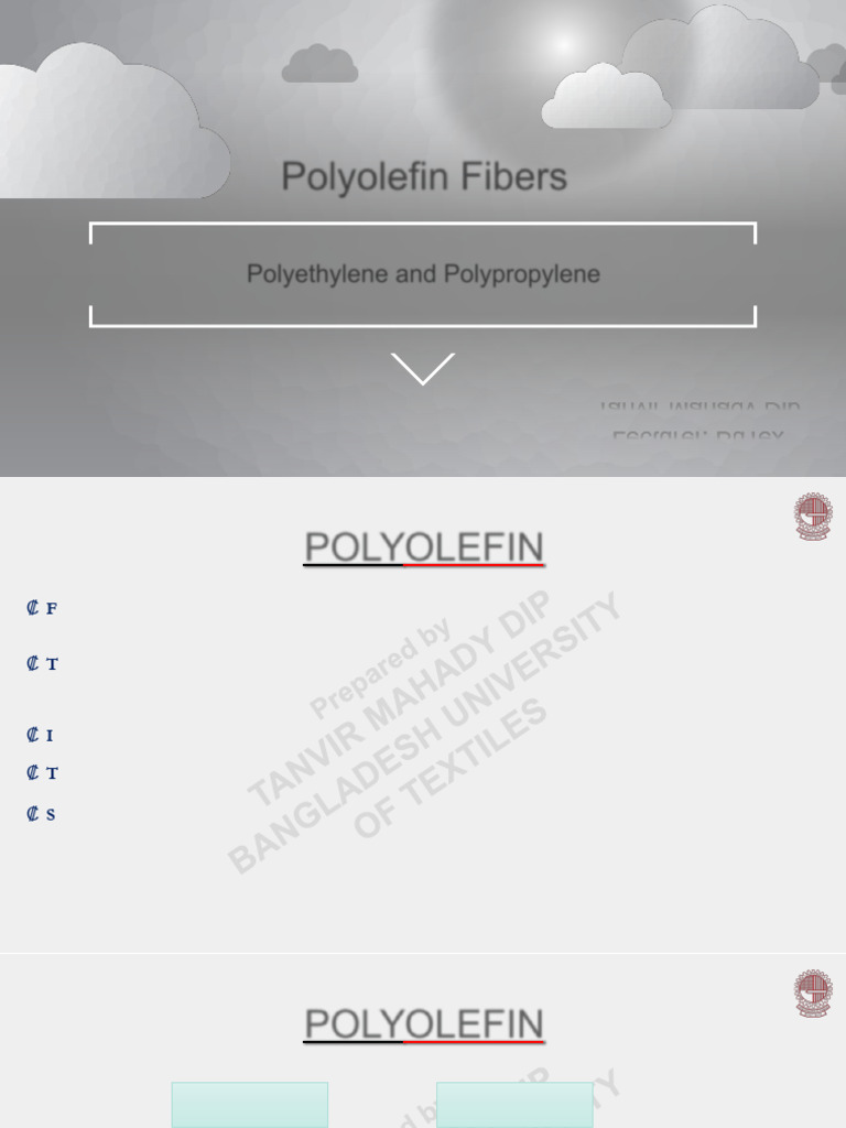 Polyolefin Fibers: Types & Properties | PDF | Polyethylene | Polyolefin