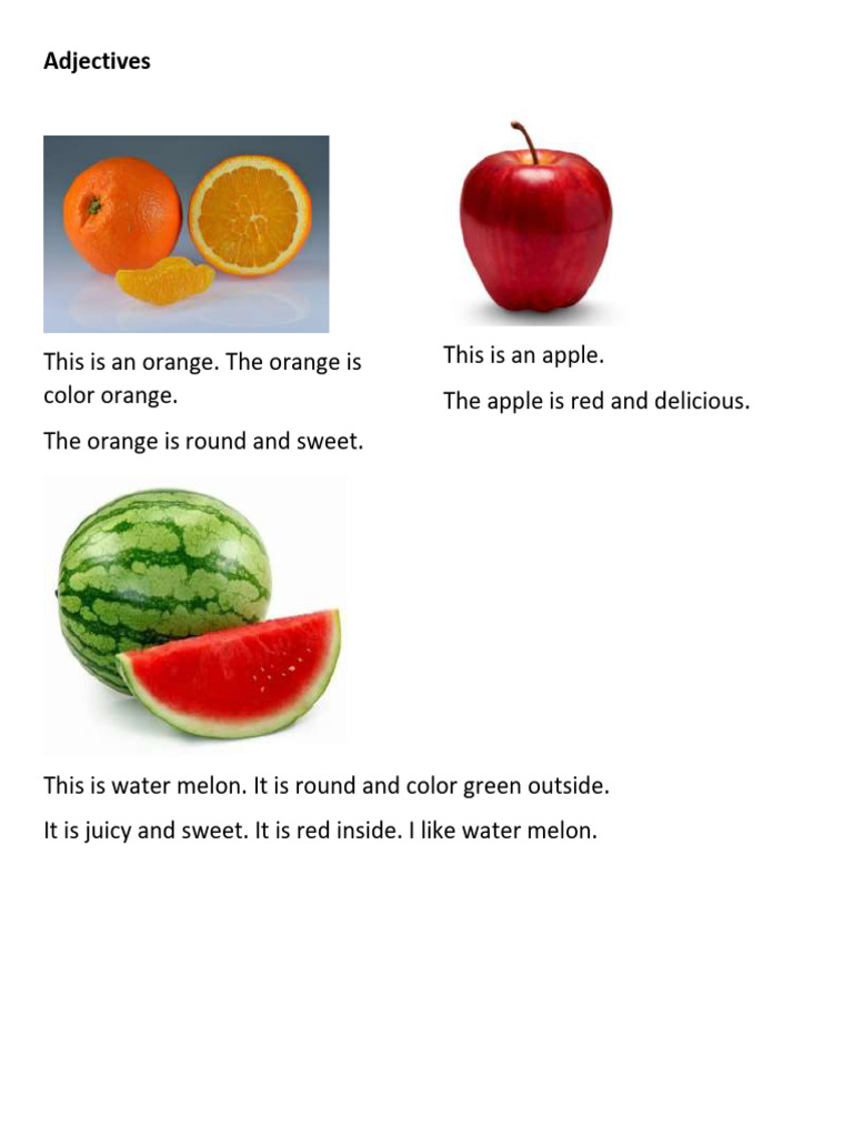 Adjectives Simple | PDF