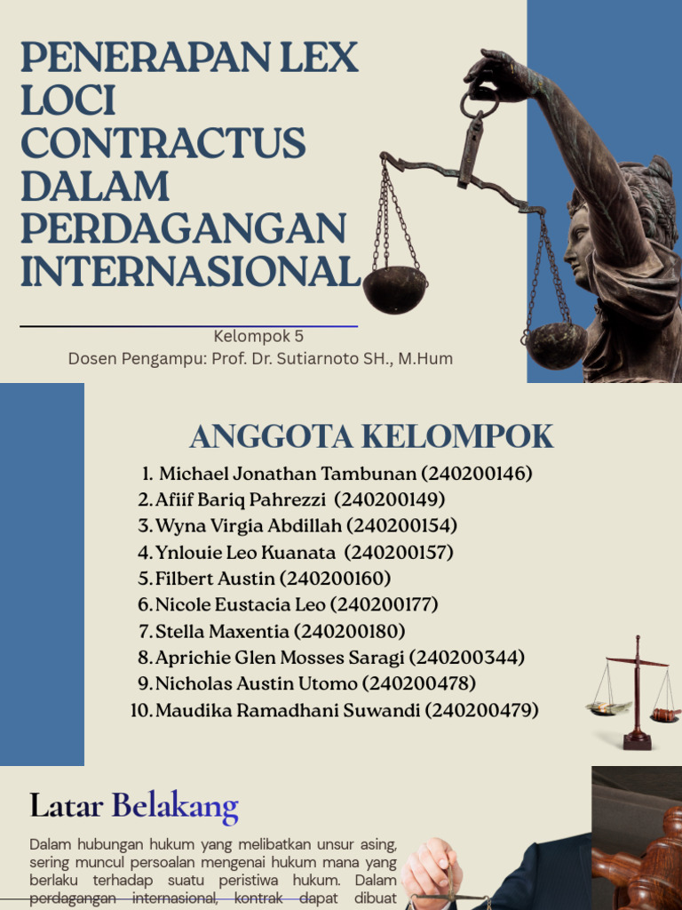 Penerapan Lex Loci Contractus dalam Hukum | PDF
