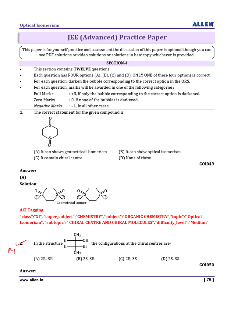 Understanding Optical Isomerism in Chemistry | PDF | Isomer | Chirality ...