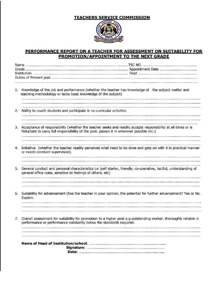 Promotion Form 064131 | PDF