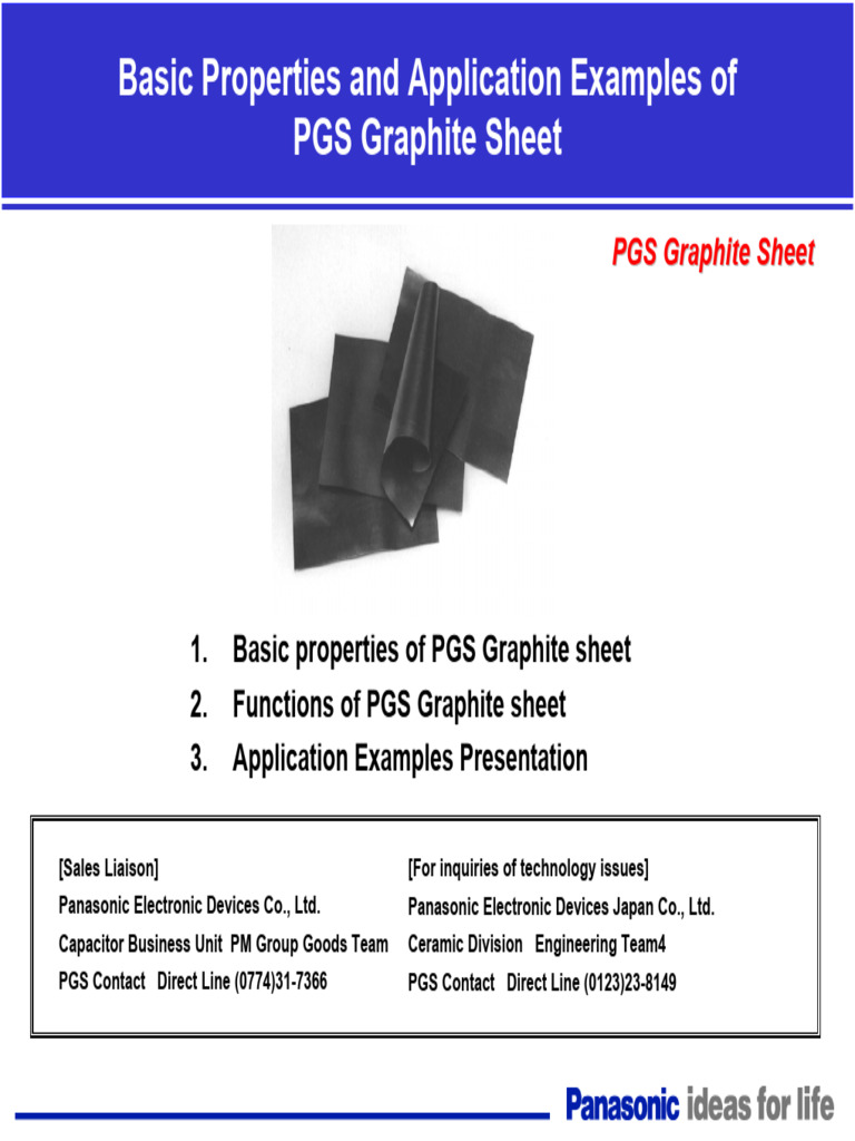 PGS Graphite Sheet Properties & Uses | PDF | Heat Transfer | Electrical ...