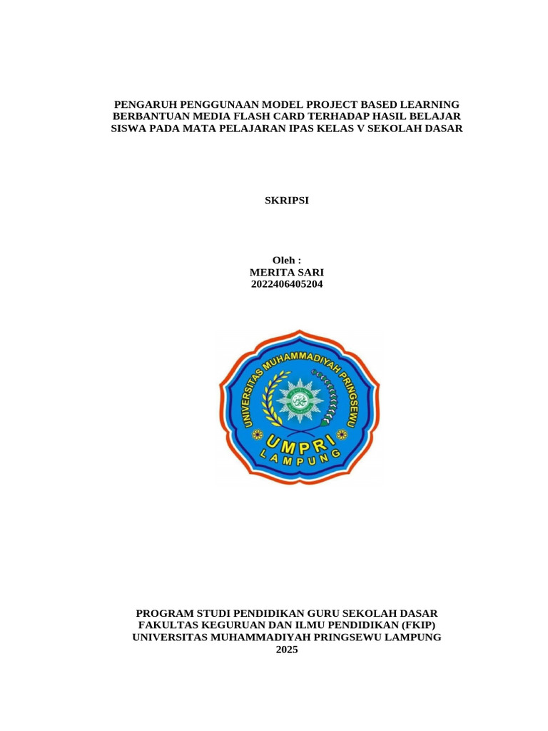 Pengaruh Project Based Learning IPAS | PDF