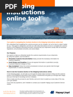 Hapag-Lloyd Shipping Instructions Guide | PDF | Cargo | Freight Transport