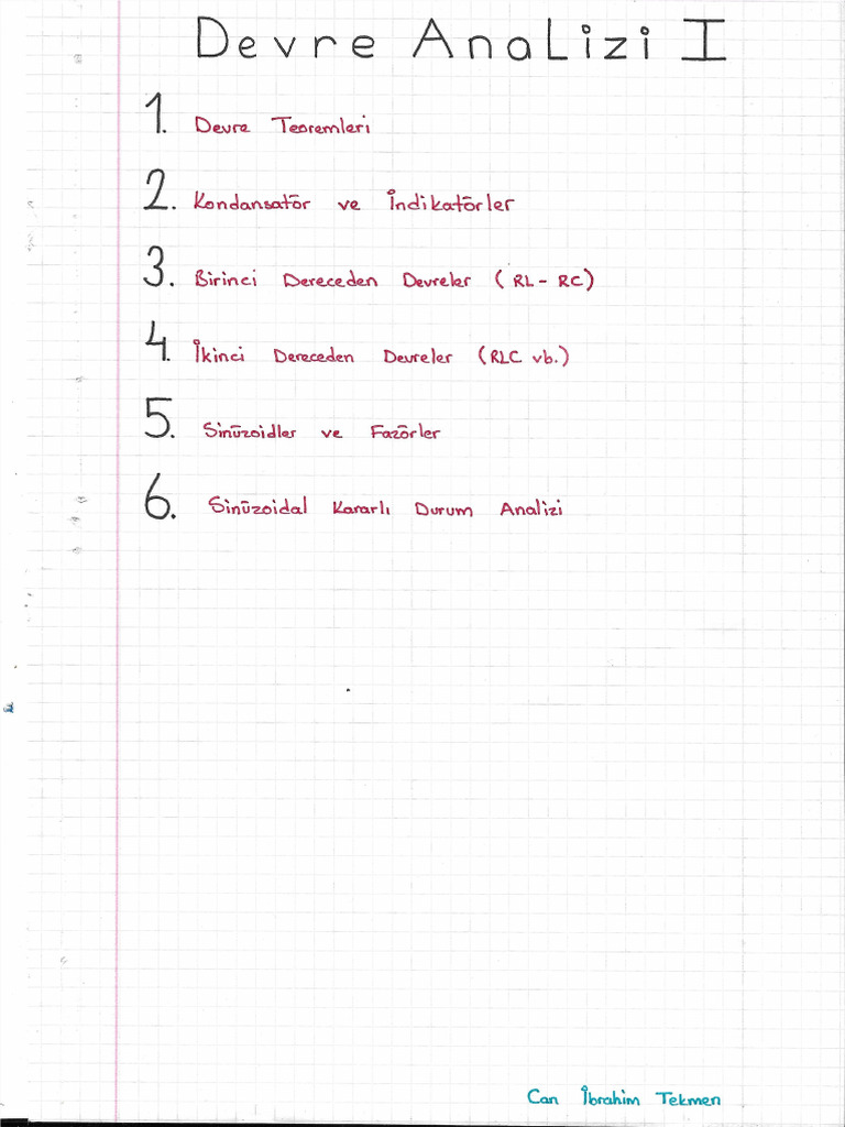 Devre Analizi 1 CT PDF | PDF