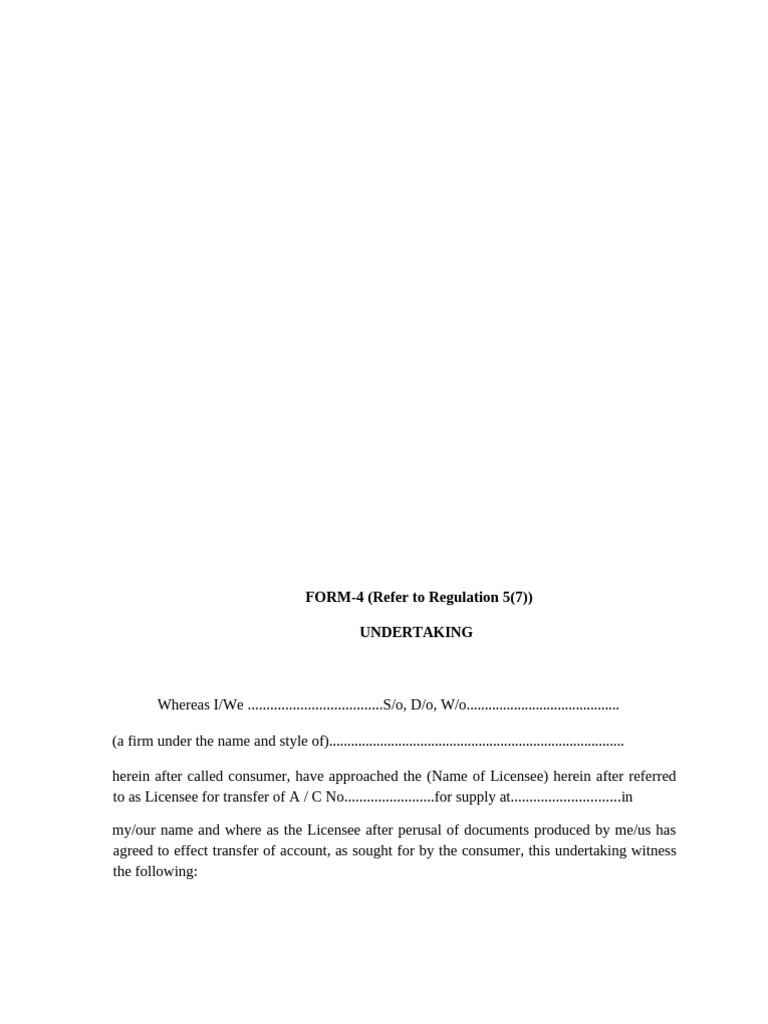Eb Name Transfer Undertaking | PDF