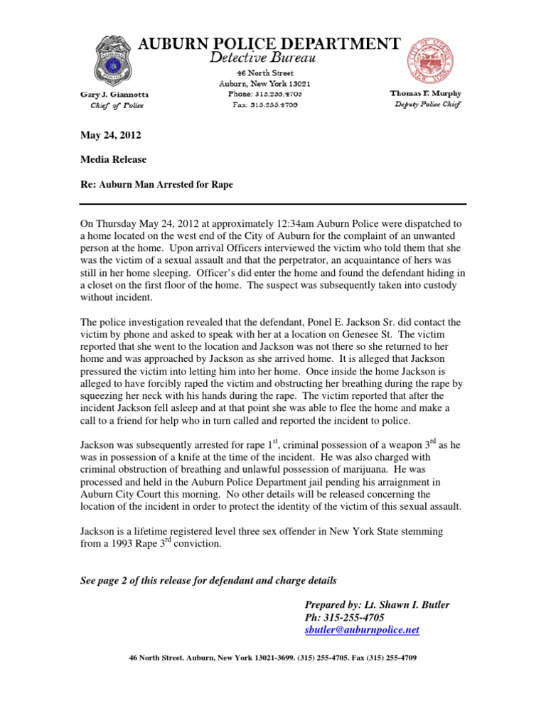 Auburn Police Department | PDF | Rape | Sexual Assault