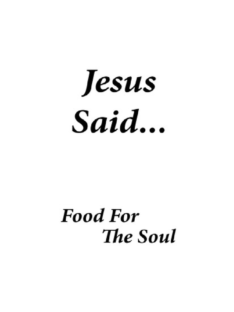 Jesus Said | PDF | E Reader | Battle Of Fredericksburg