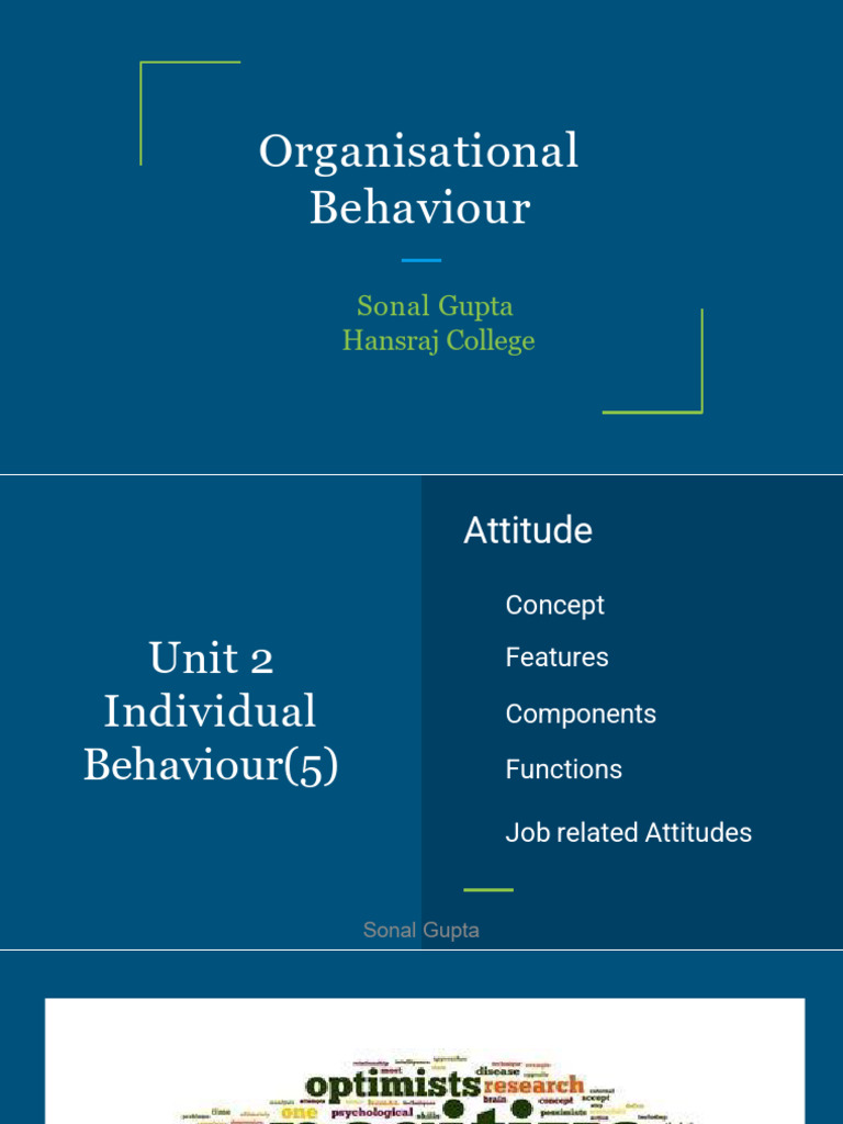 (2.5) OB Attitudes | PDF | Attitude (Psychology) | Feeling