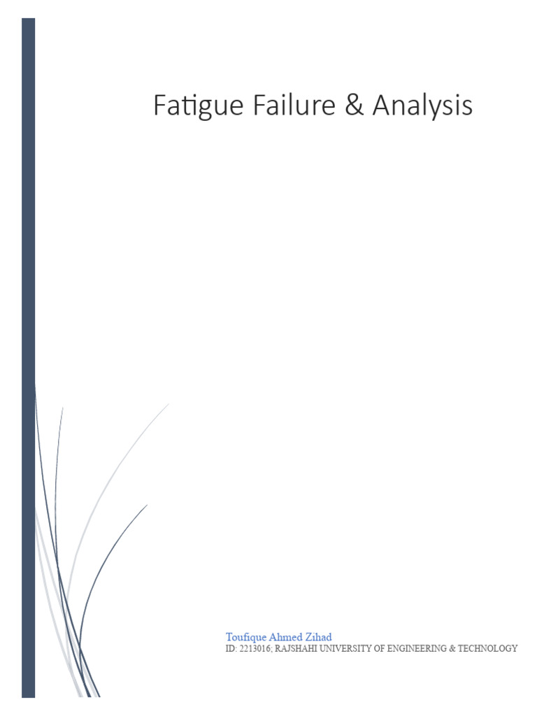 Fatigue Failure Analysis in Engineering | PDF | Fatigue (Material ...