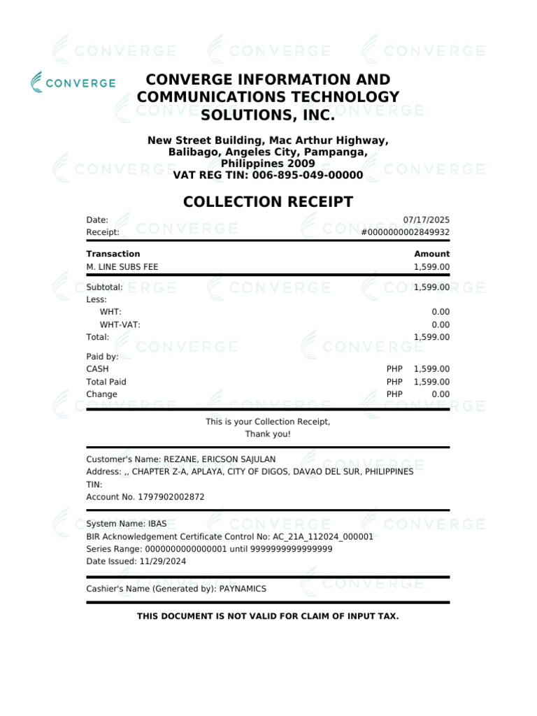 Converge Information and Communications Technology Solutions, Inc | PDF
