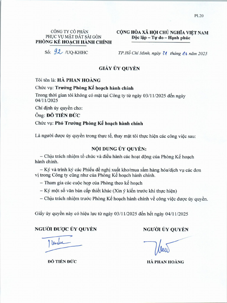 Giay Uy Quyen - Phong KHHC-03112025 | PDF