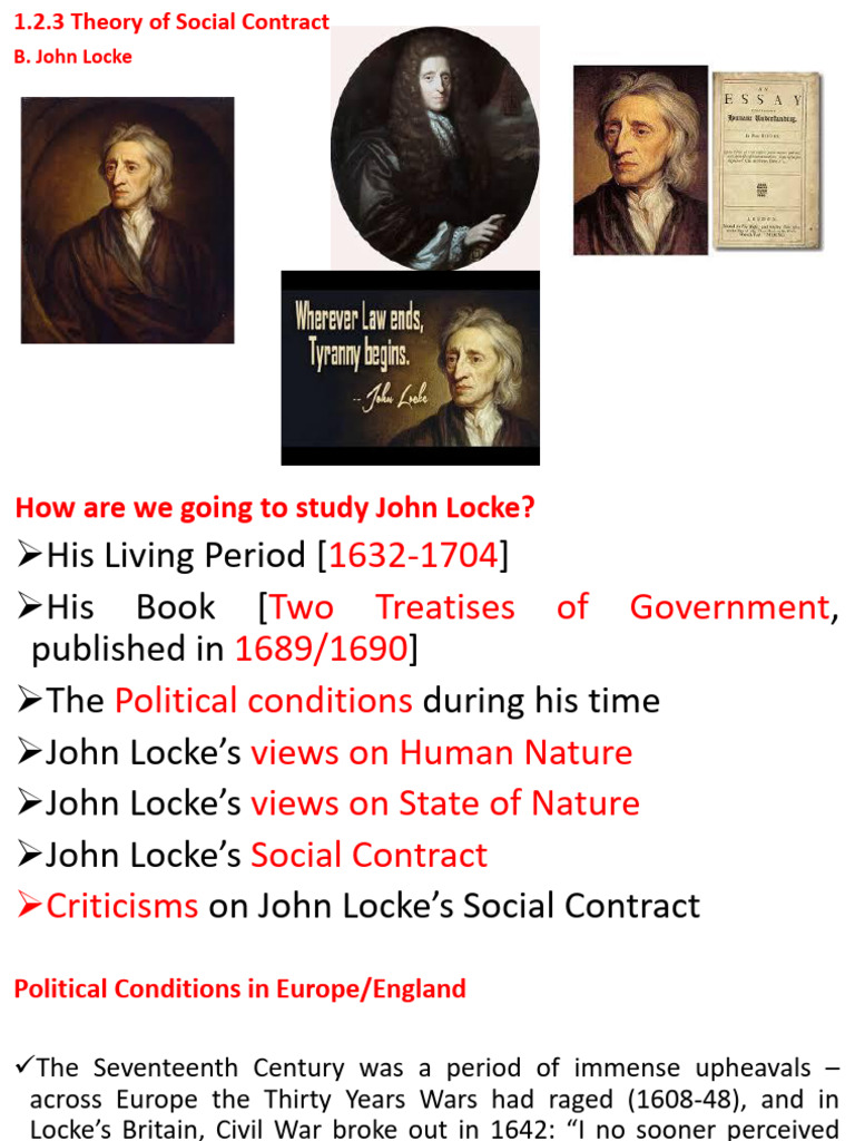 3.5 John Locke.ppt | PDF | John Locke | English Civil War