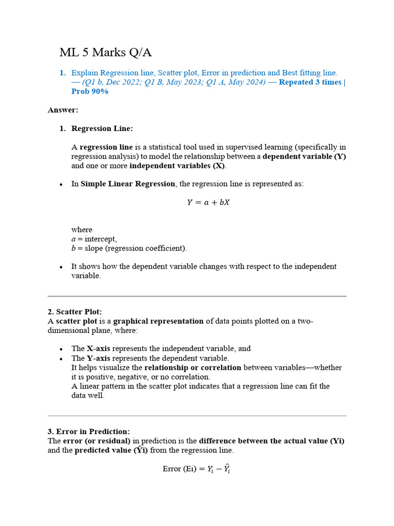 ML 5marks | PDF | Sensitivity And Specificity | Support Vector Machine