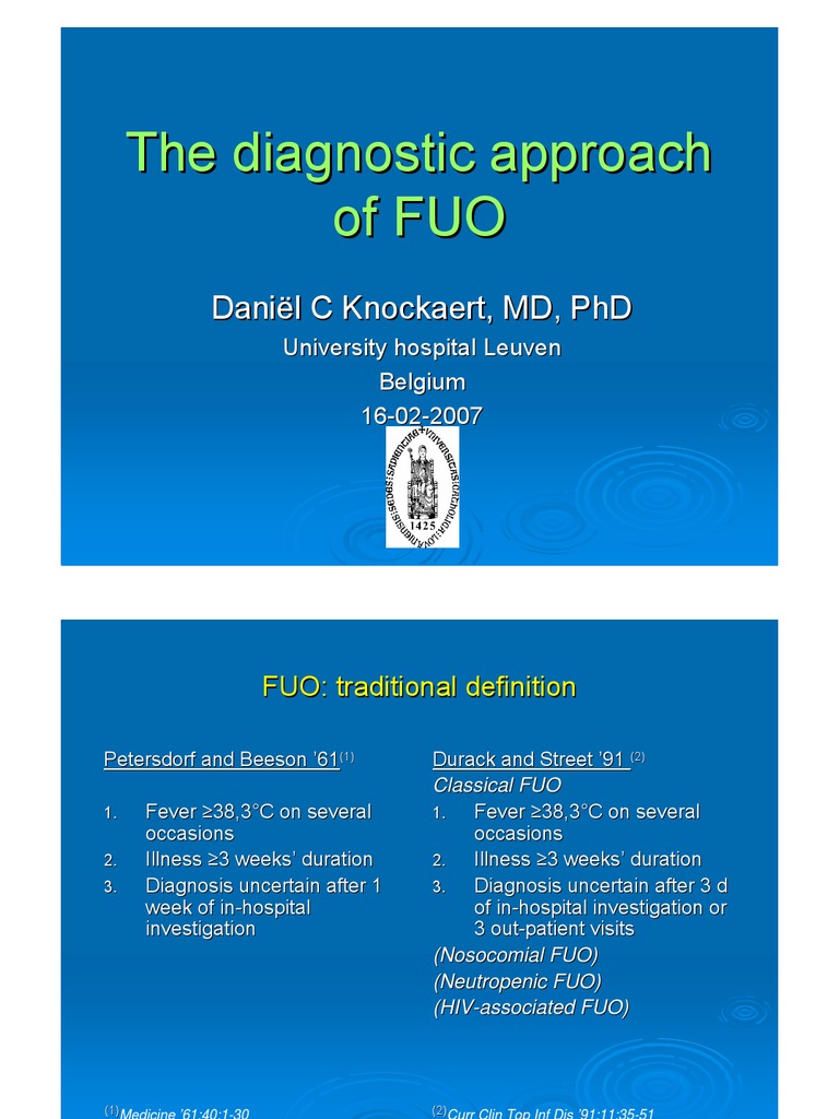 The Diagnostic Approach of FUO | Download Free PDF | Positron Emission ...