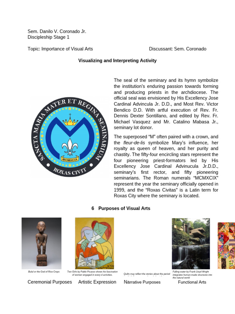 Importance of Visual Arts Activities | PDF | Creativity | Visual Arts ...