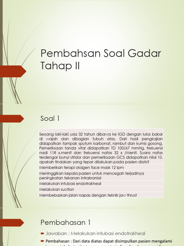 Pembahsan Soal Gadar Tahap II | PDF